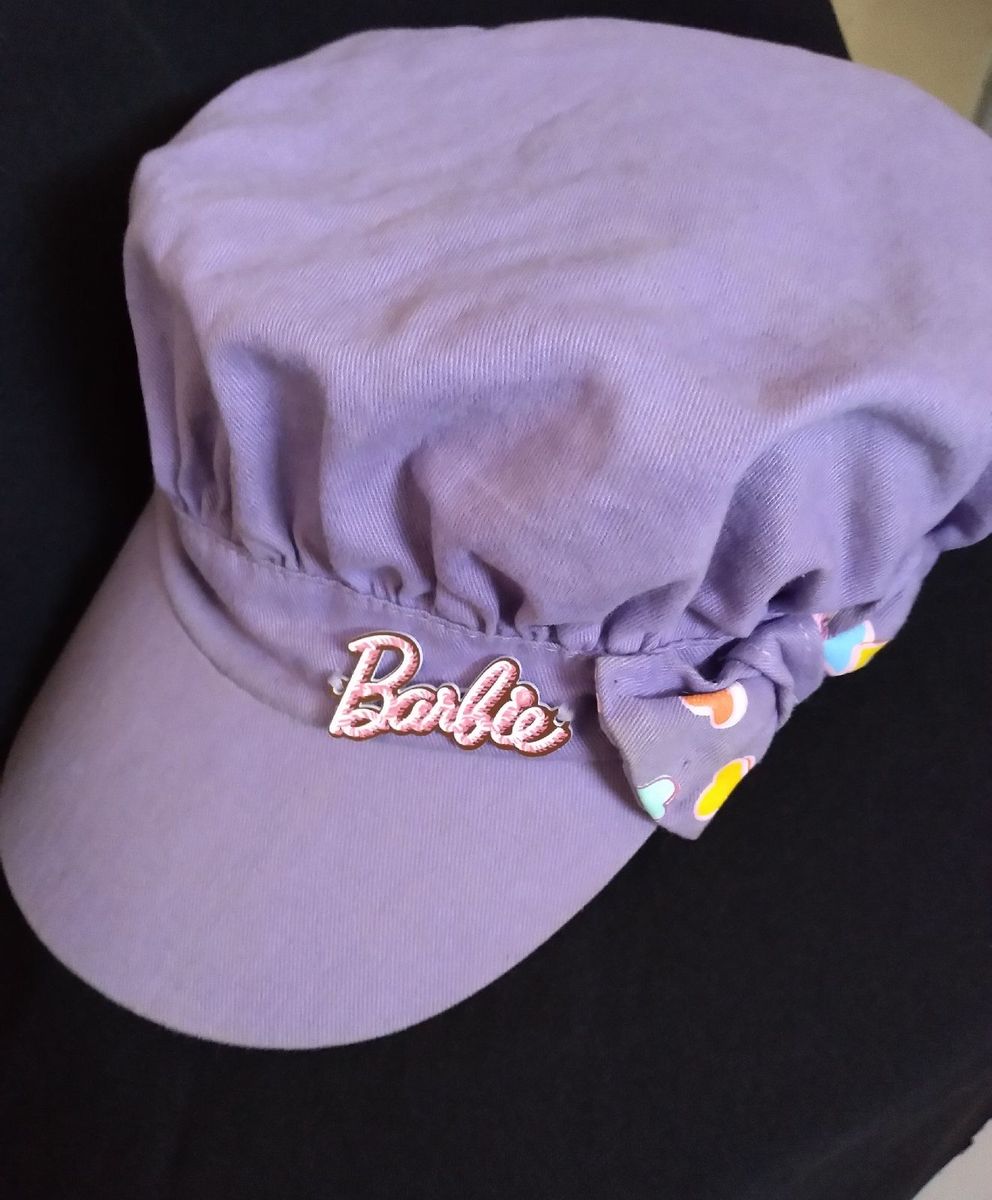 Boné Barbie Original Lilás Algodão Pouco Uso. 81332113 | enjoei