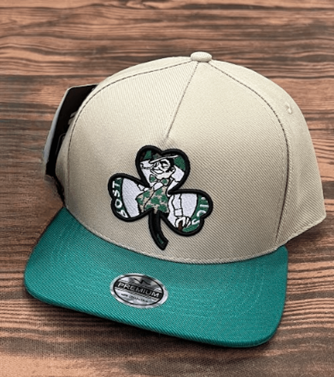 Boné Boston Celtics Cinza Logo Bordado Aba Reta Verde Ajuste Snapback ...