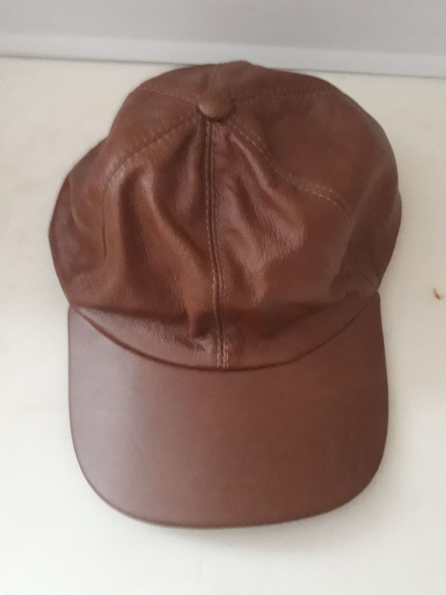 Boné em Couro Artesanato Brasileiro 50481611 | enjoei