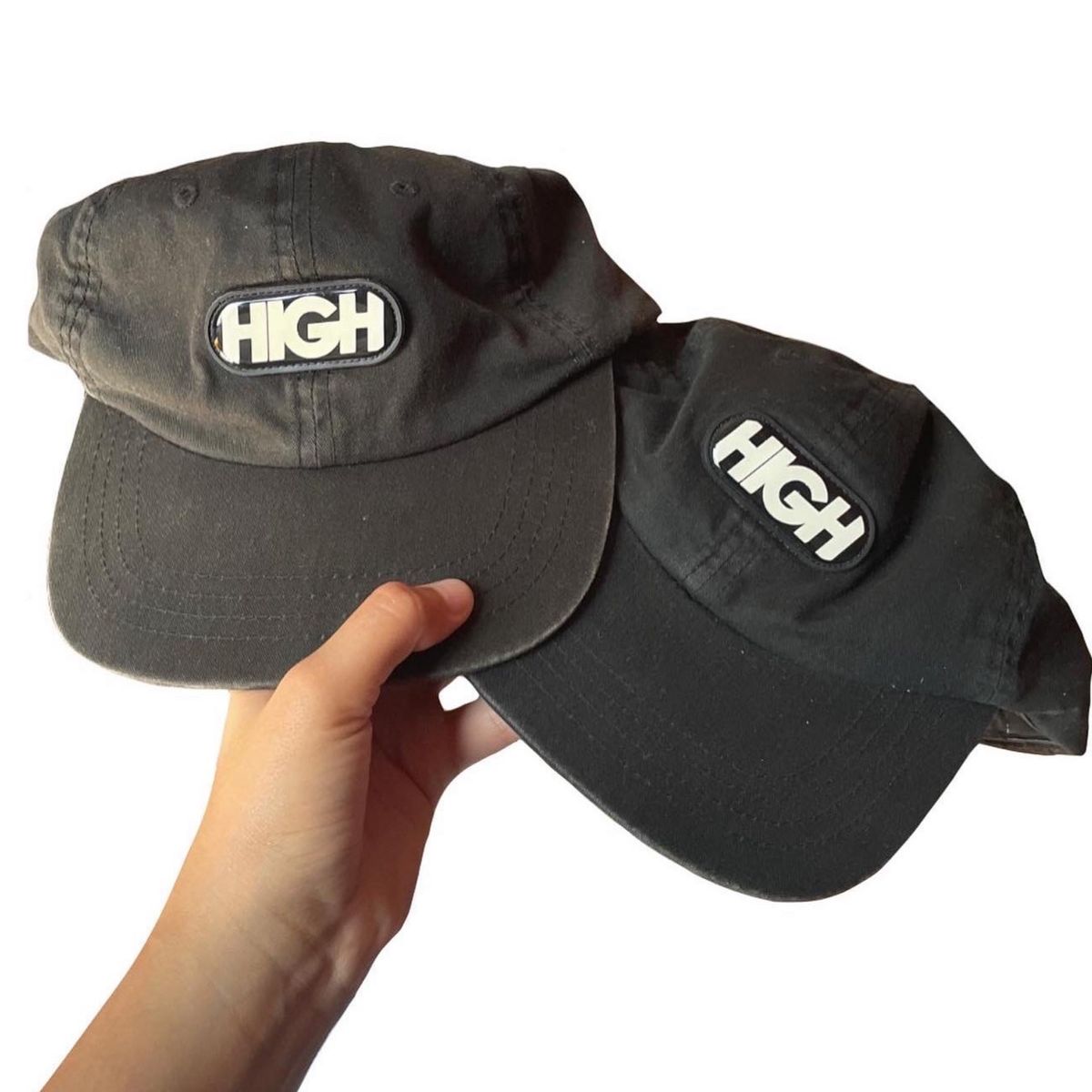 Boné High 6 Panel Logo Preto 76697266 | enjoei