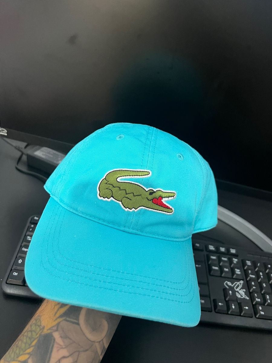 Boné Lacoste Big Croc Original Azul Bebê | Produto Masculino Lacoste ...