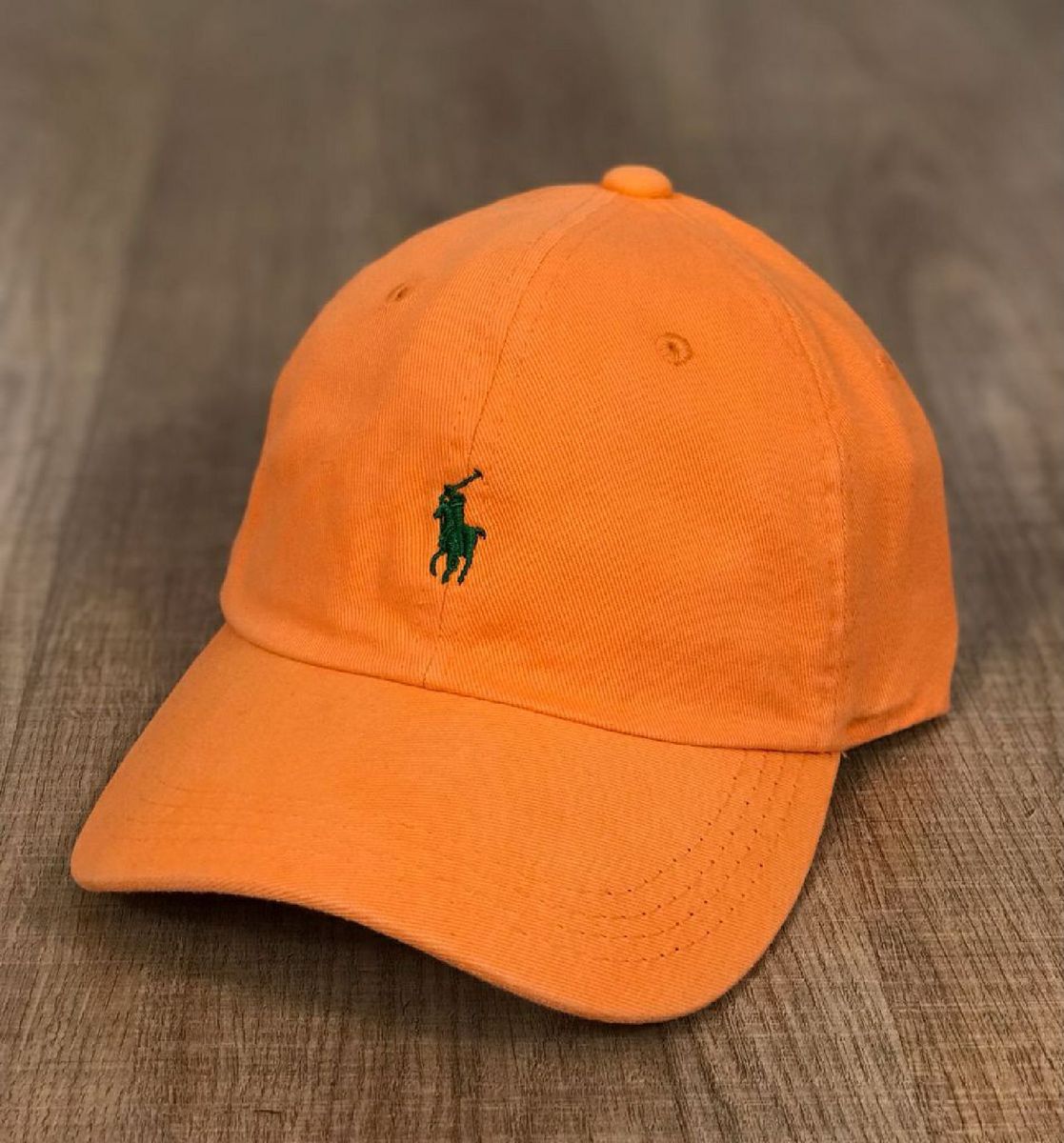 Boné Laranja Classic Logo Verde 75526546 | enjoei