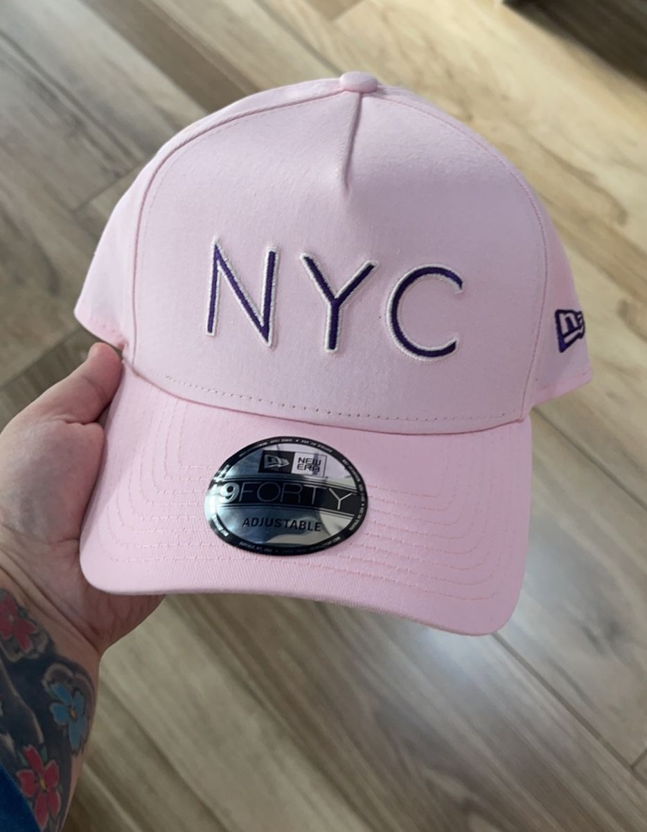 Boné New Era Aba Curva Nyc Rosa Snapback Novo 74508670 | enjoei