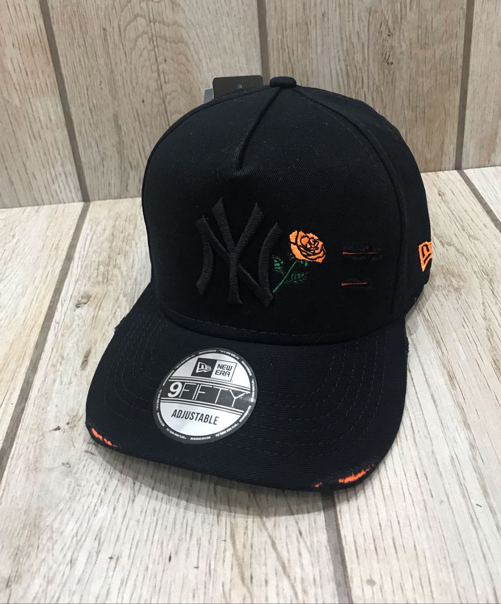 Boné New Era - Modelo Rasgado - com Regulagem - Preto 62249060 | enjoei