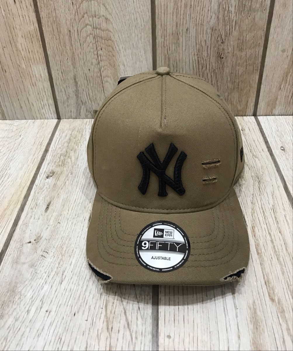 Boné New Era - Modelo Rasgado - Marrom 62034253 | enjoei