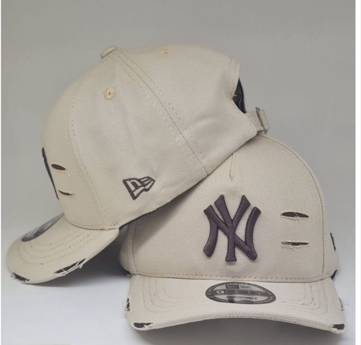 Boné New Era Modelo Rasgado Novo Envio Imediato Na Cor Branca 72214177 ...