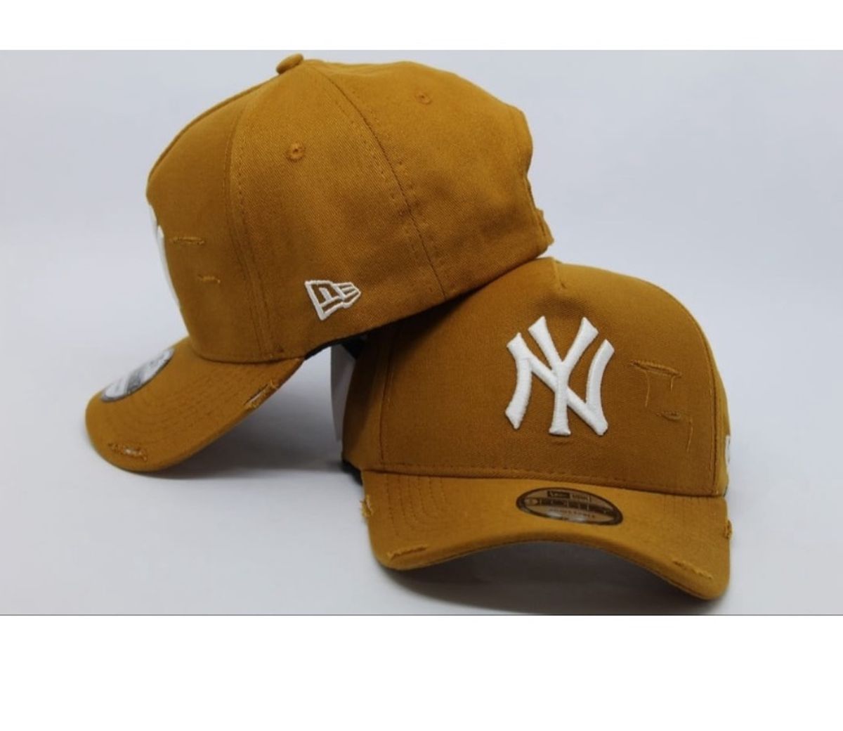 Boné New Era Modelo Rasgado Novo Envio Imediato Na Cor Caramelo ...