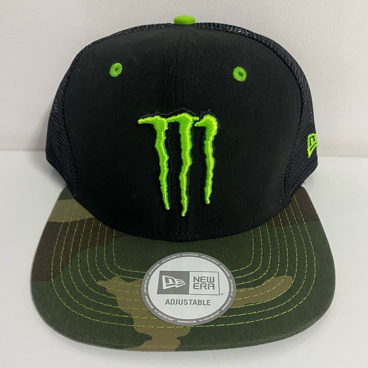 Boné New Era Monster Energy Preto e Camuflado 77767986 | enjoei