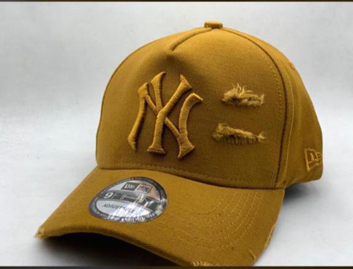 Boné Ny New Era Rasgado - Marrom/marrom 56270570 | enjoei