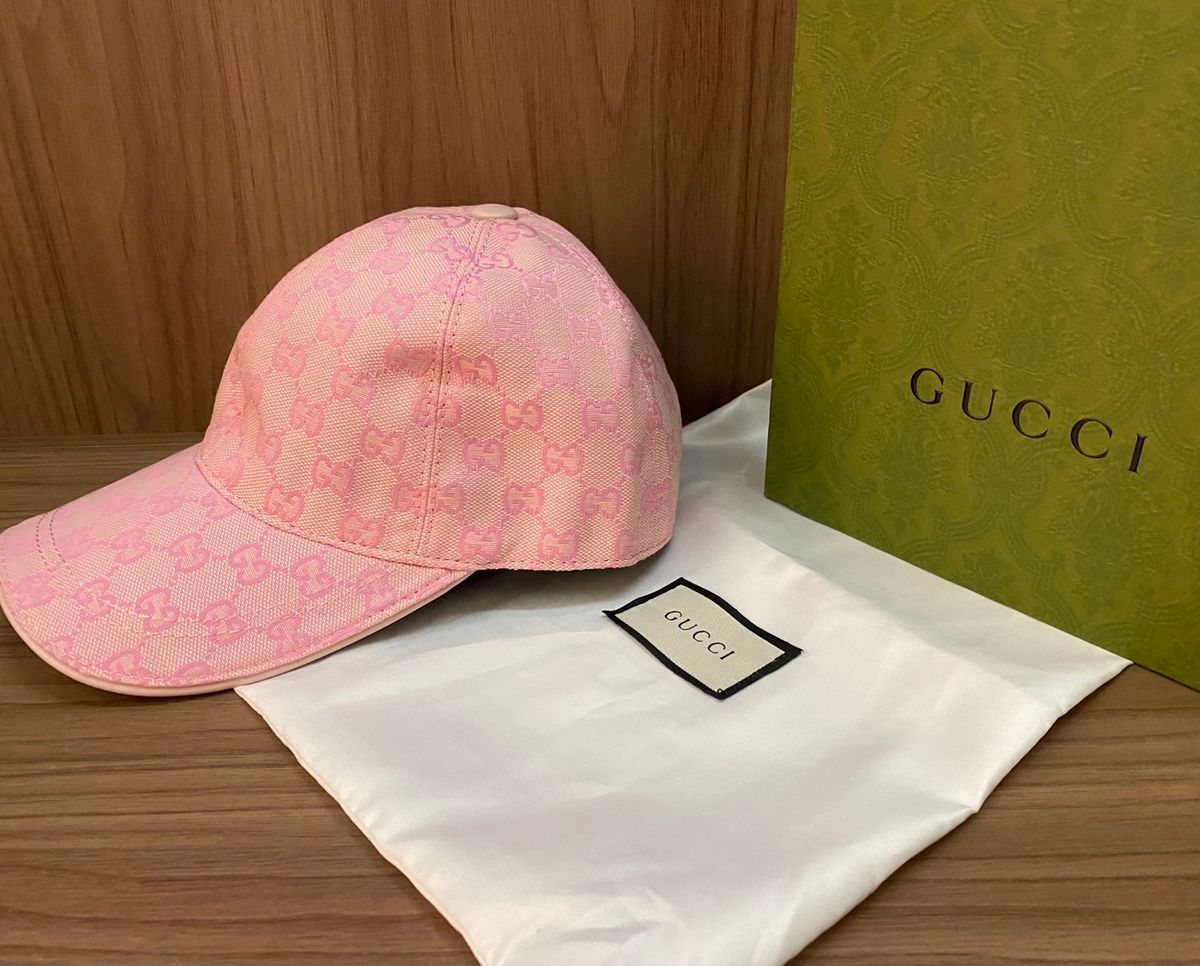 Boné Hoserbit Gucci Rosa | Chapéu Feminino Gucci Nunca Usado 86935809 ...