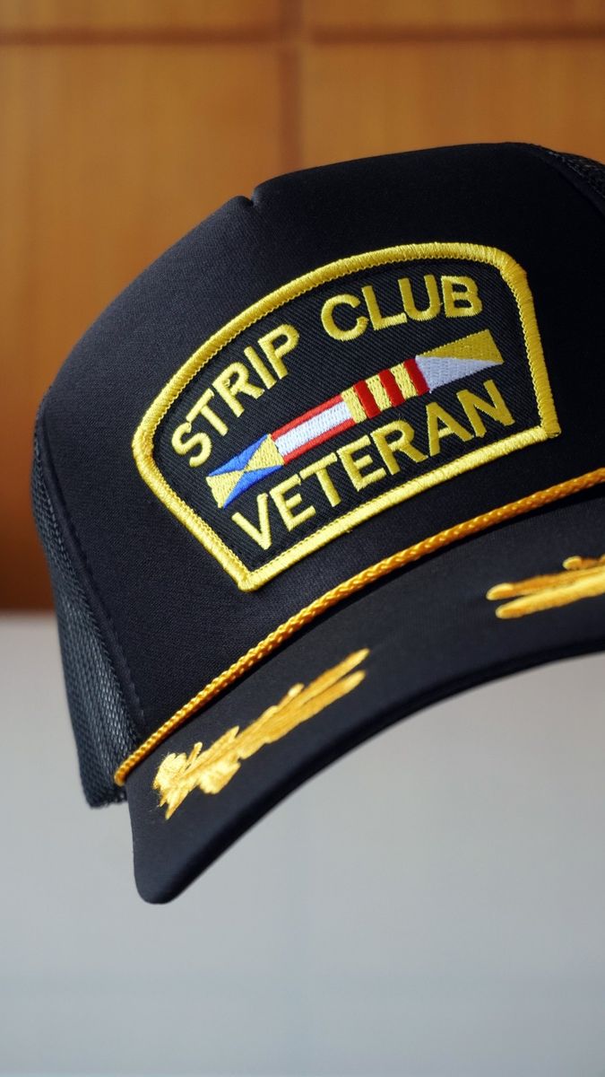 Boné Trucker Strip Club Veteran | Bone Patch Bordado 131730653 | enjoei