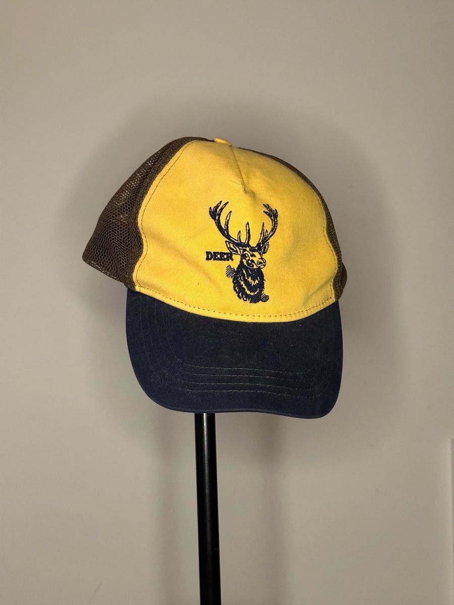 Boné Zara Man Deer Amarelo e Azul 105294874 | enjoei
