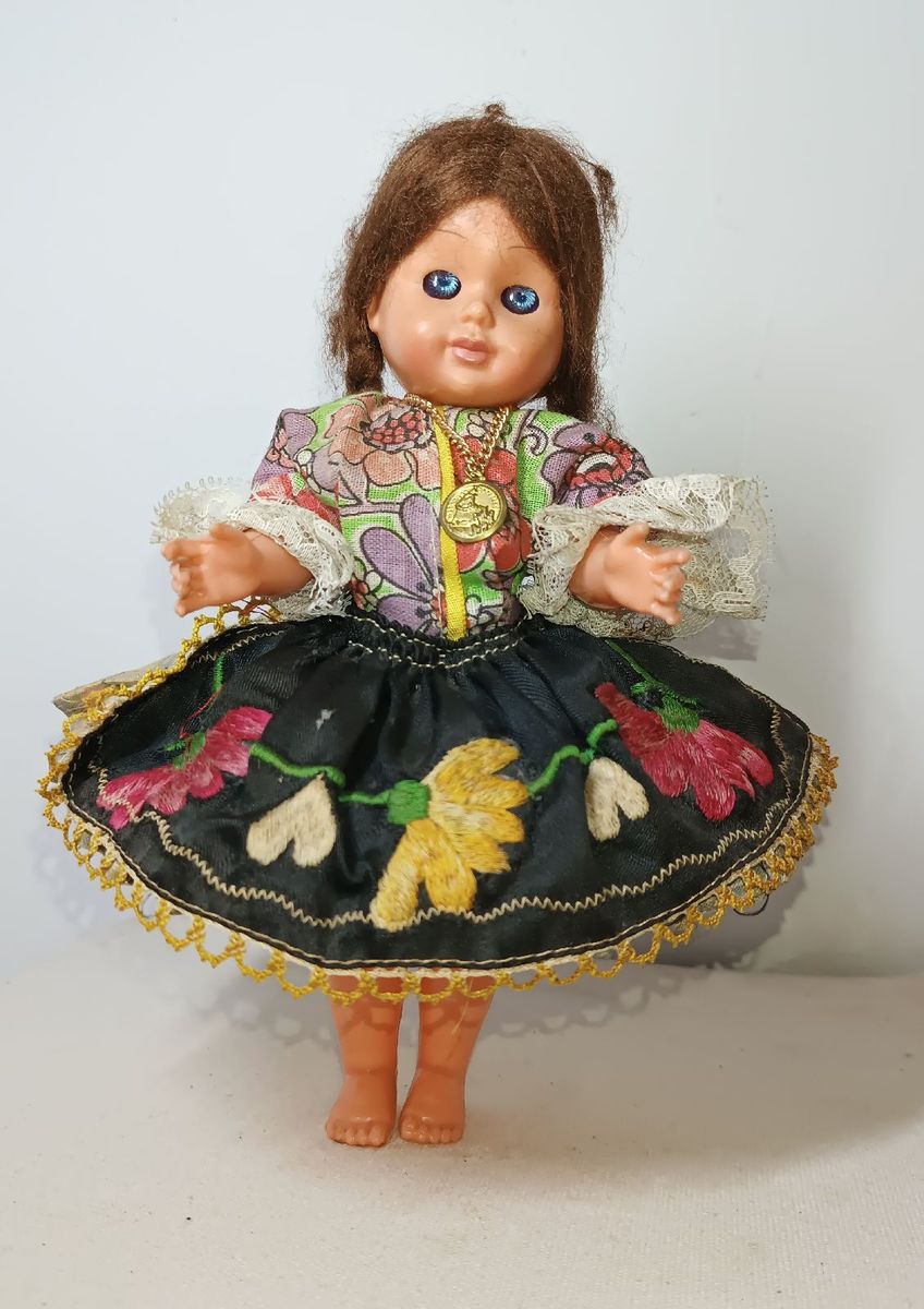 Boneca Antiga Portuguesa Nossa Senhora de Nazaré Relíquia Colecionável ...