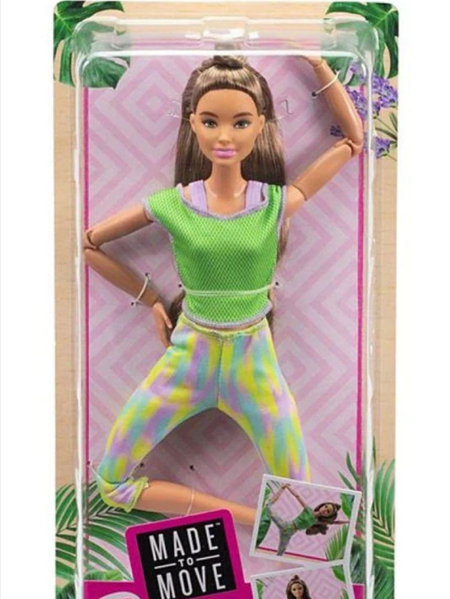 Boneca Barbie Articulada Morena Gxf05 - Made To Move Nova Lacrada ...