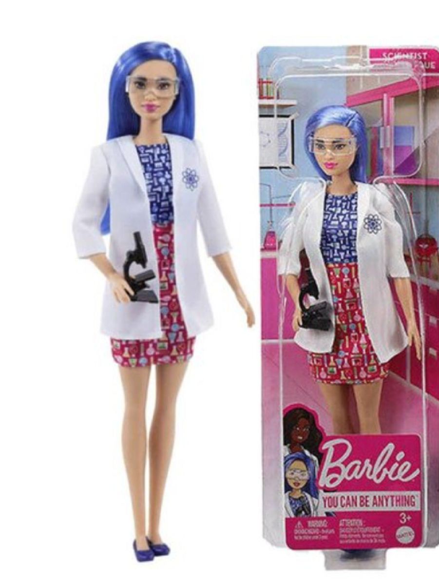 Boneca Barbie Cientista Cabelo Azul | Brinquedo Barbie Nunca Usado ...