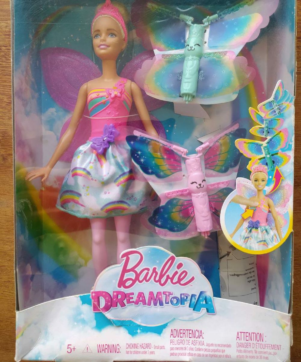 Boneca Barbie Dreamtopia Fada com Asas Voadoras Mattel Frb08 ...