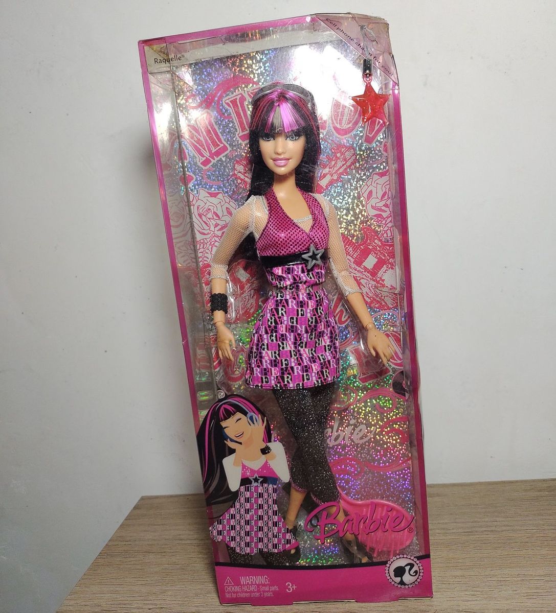 Boneca Barbie Raquelle Fashion Fever Rockstar 2007 Articulada Mattel ...