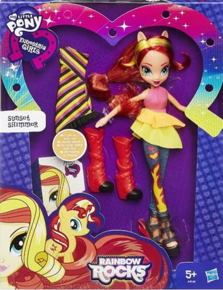 Boneca Equestria Girls - Rainbow Rocks Sunset Shimmer | Brinquedo Hasbro Usado 47006857 | enjoei