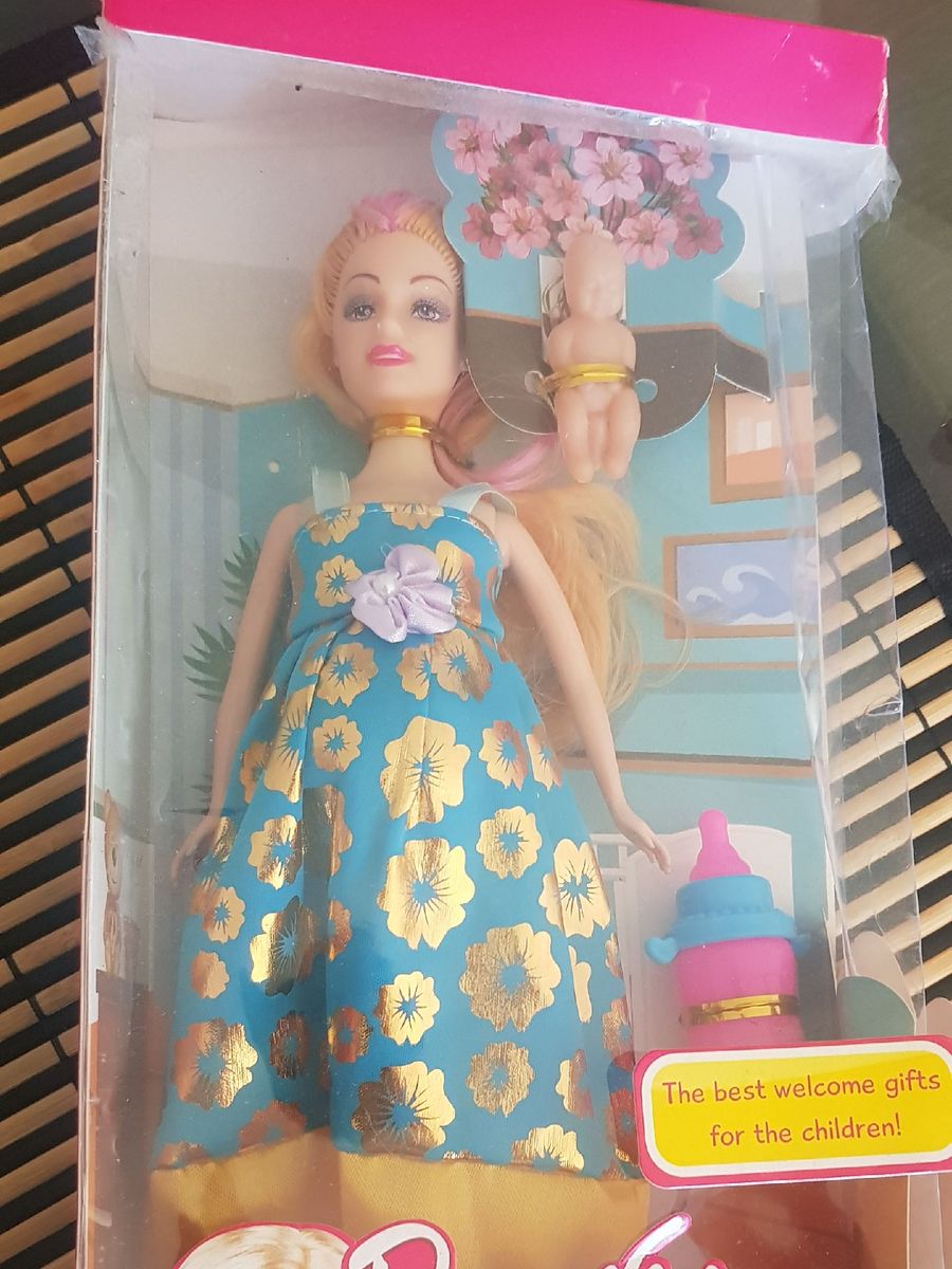Boneca Estilo Barbie Gravida Produto Novo | Brinquedo Nunca Usado ...