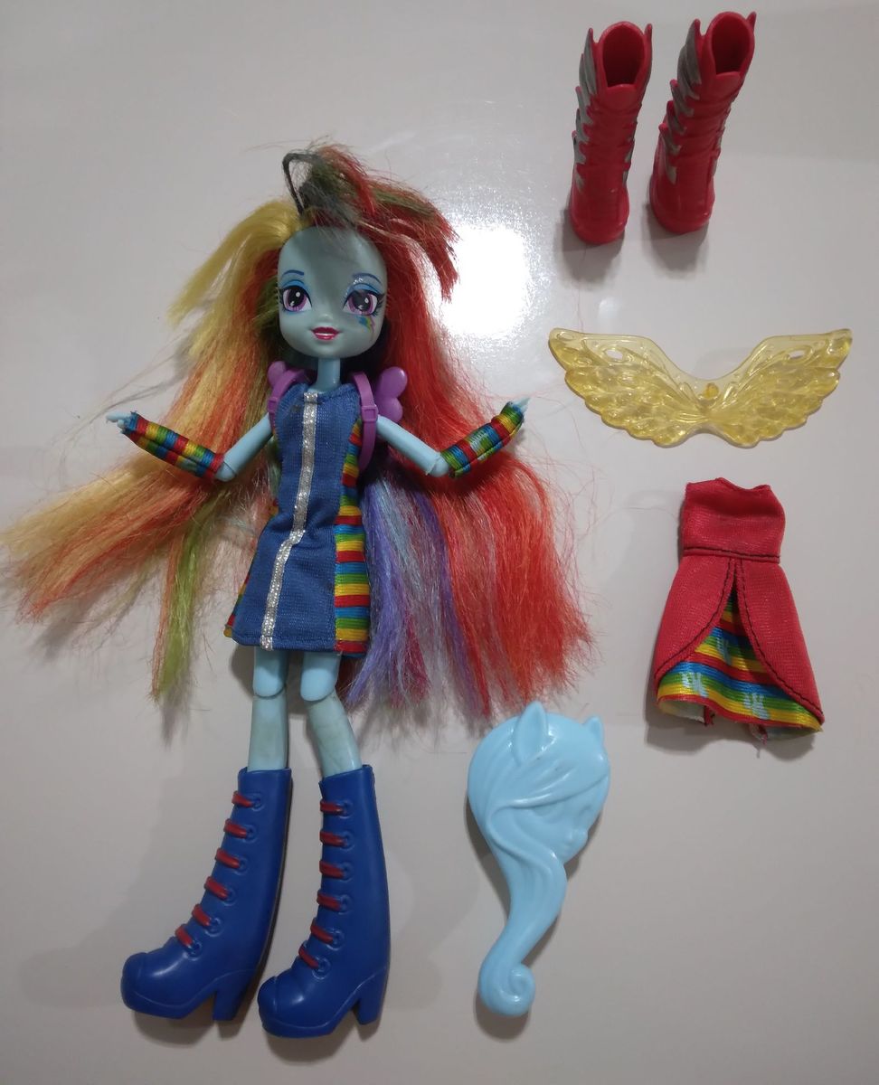 Boneca Rainbow Dash My Little Pony Equestria Girls | Brinquedo Hasbro Usado 75289031 | enjoei