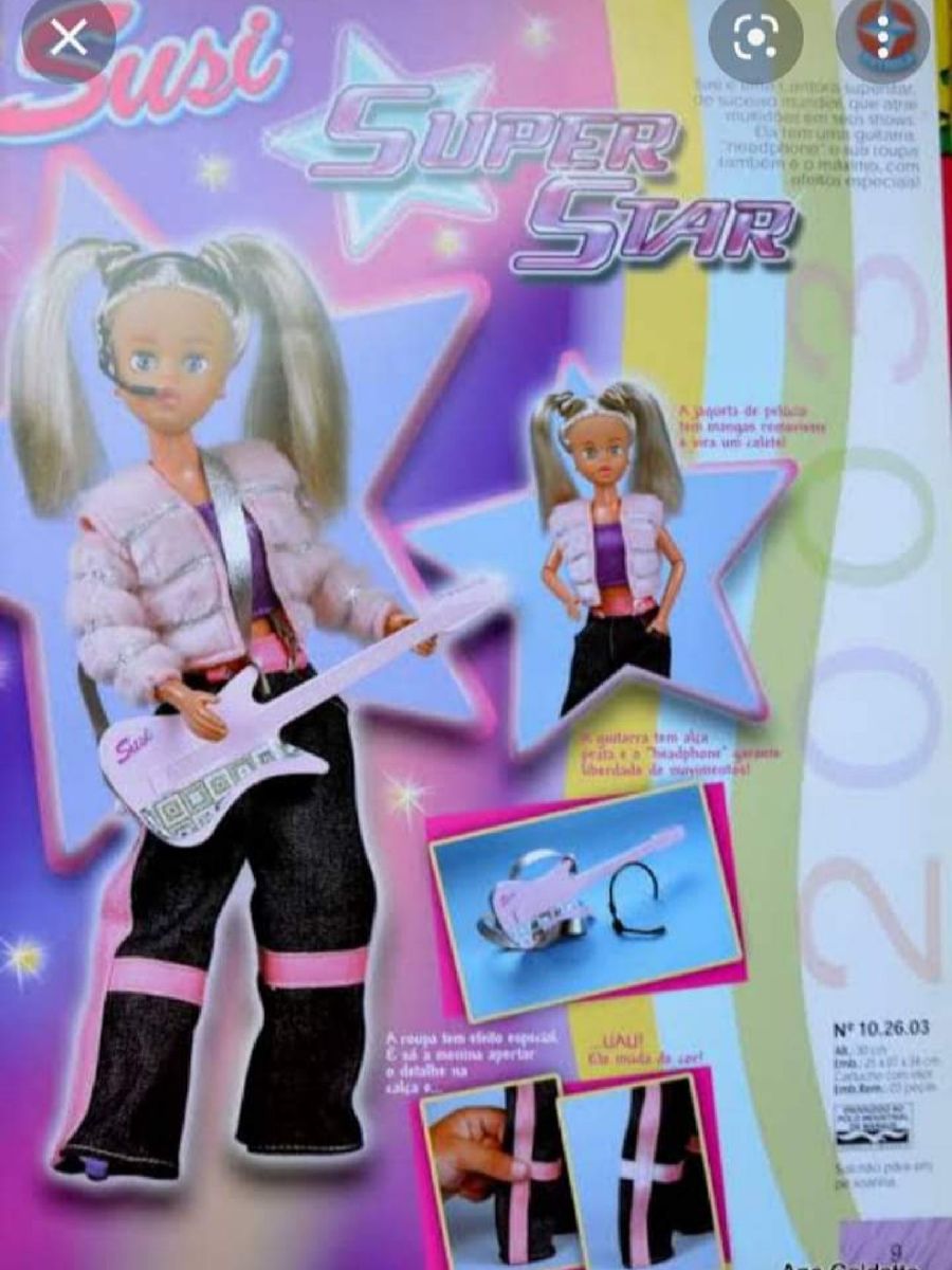 Boneca Susi Super Star Estrela Antiga 2003 Articulada | Brinquedo ...