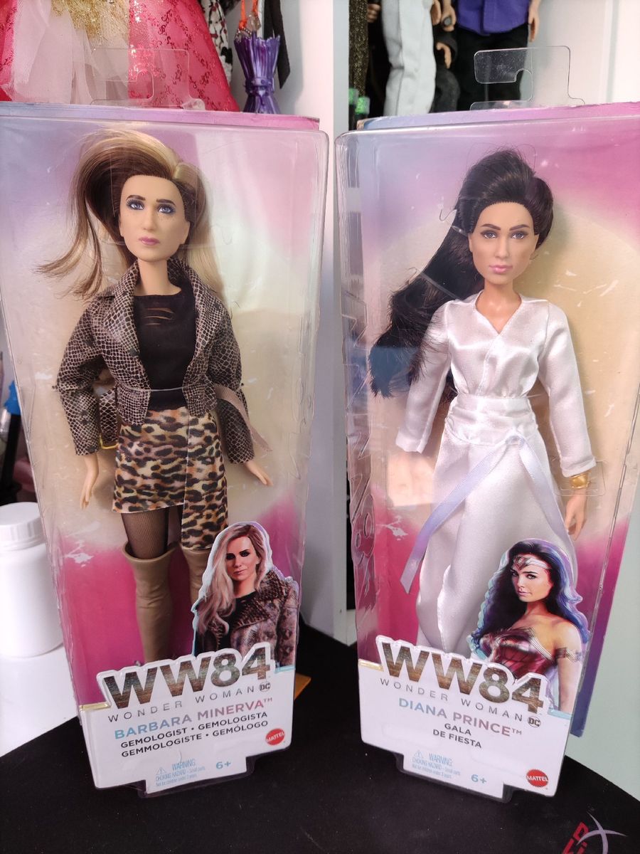 Bonecas Barbie Mulher Maravilha e Minerva | Brinquedo Barbie Nunca ...