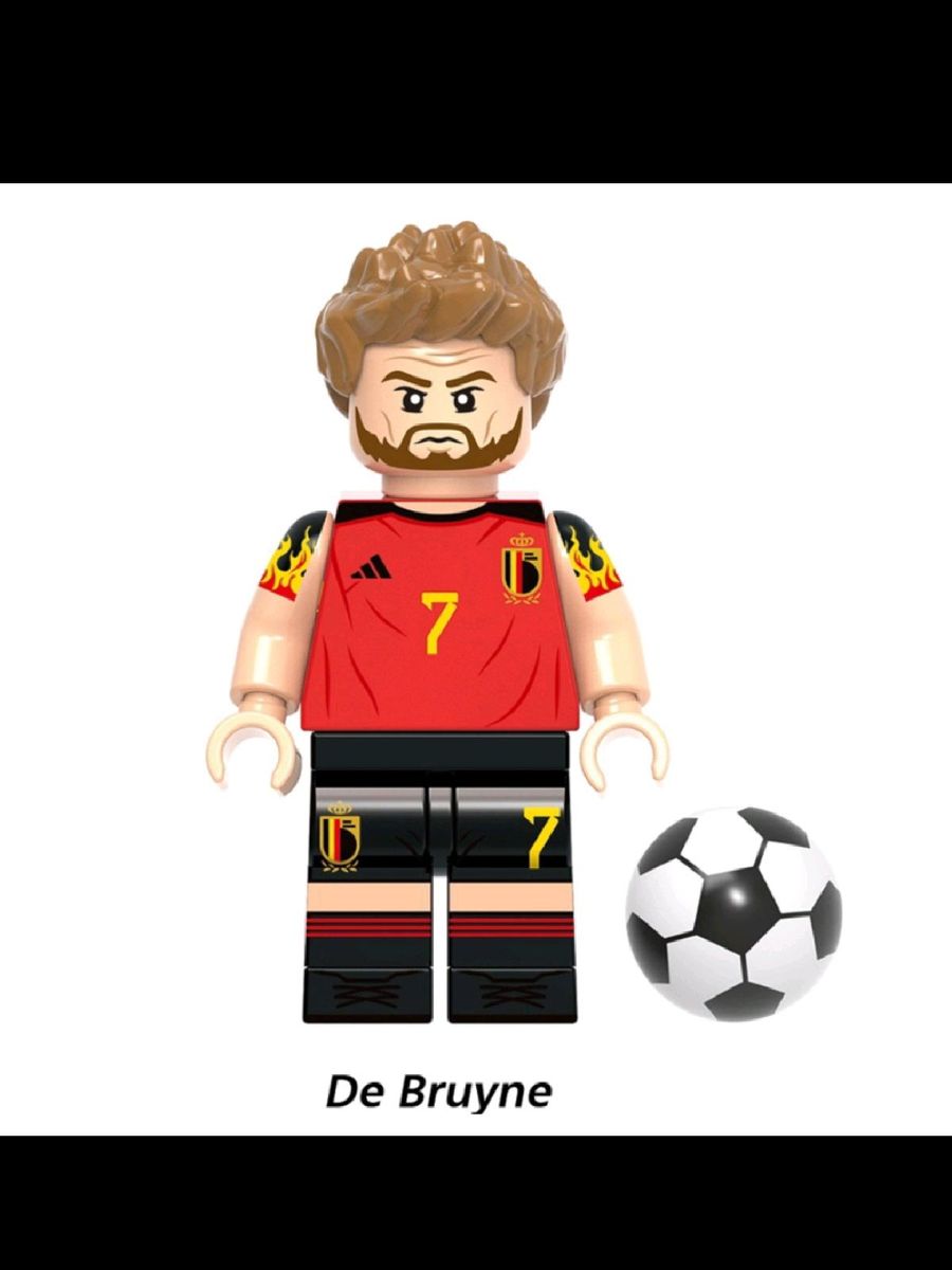 Boneco Lego Jogador de Futebol Seleção de Bruyne | Brinquedo Lego Nunca ...