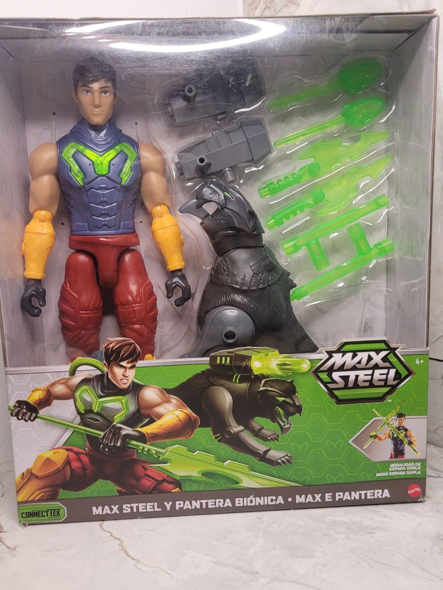 Boneco Max Steel 30cm e Pantera Biónica - Mattel | Item Infantil Mattel ...