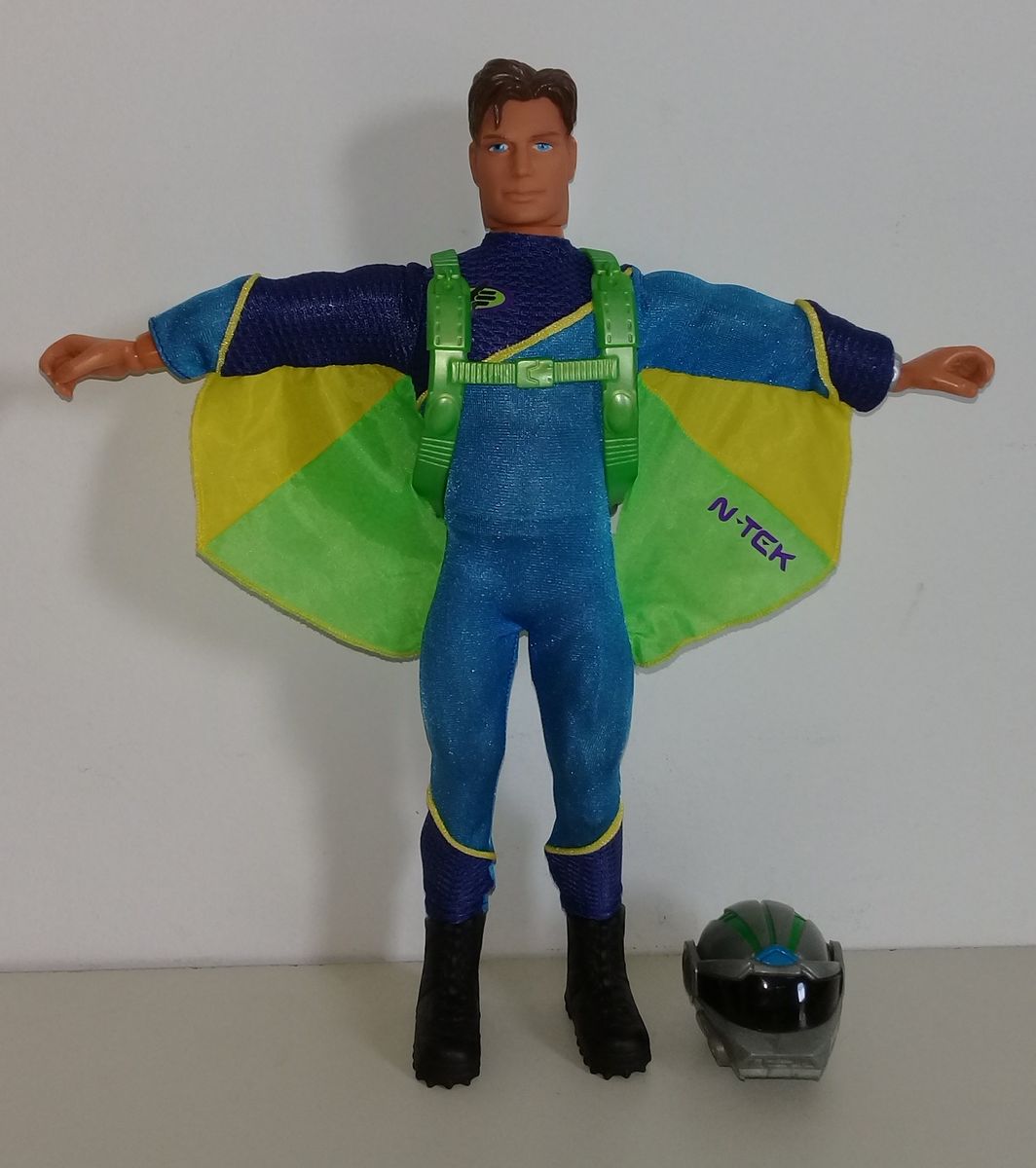 Boneco Max Steel Espacial Futurista Traje Voador Jato Antigo ...