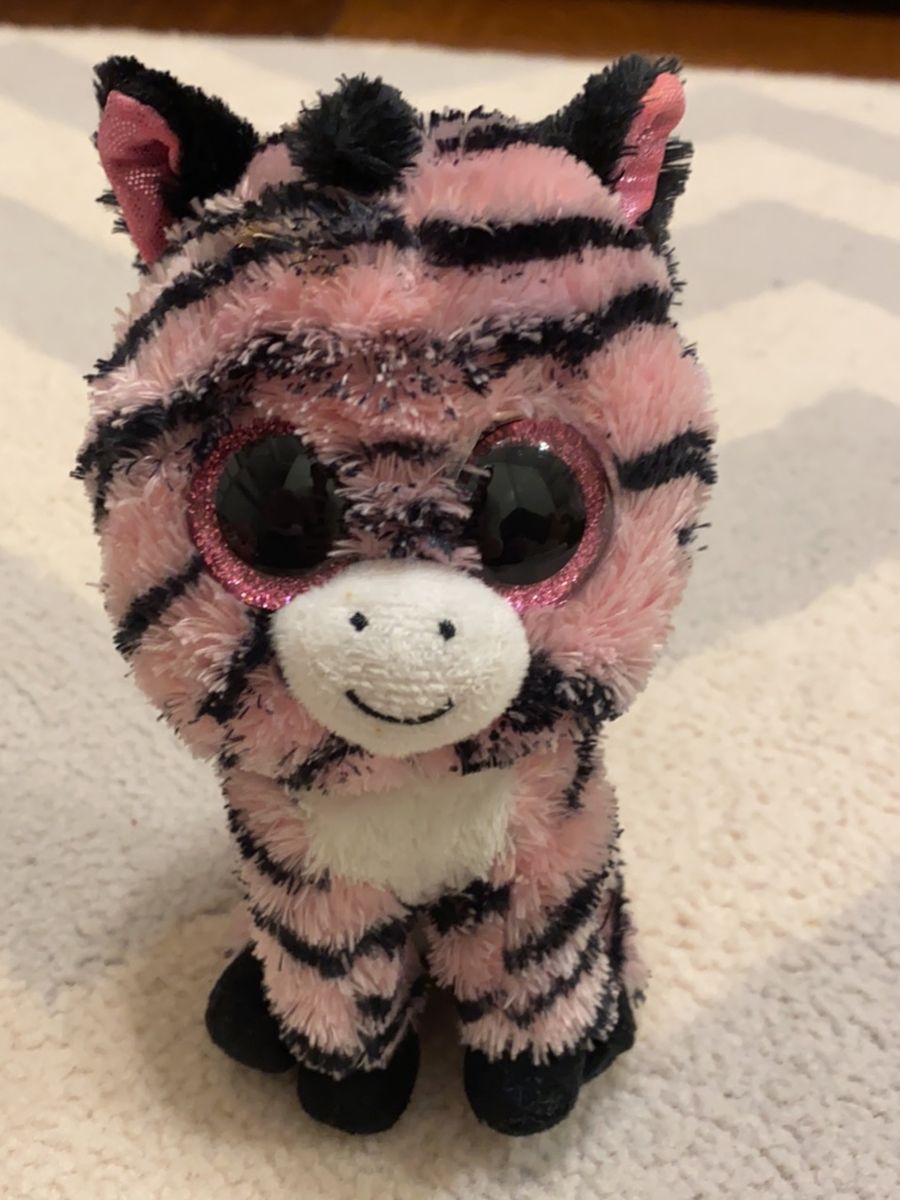 Boneco Pelúcia Zoiudo Ty Zebra Rosa | Pelúcia Ty Usado 54487153 | enjoei