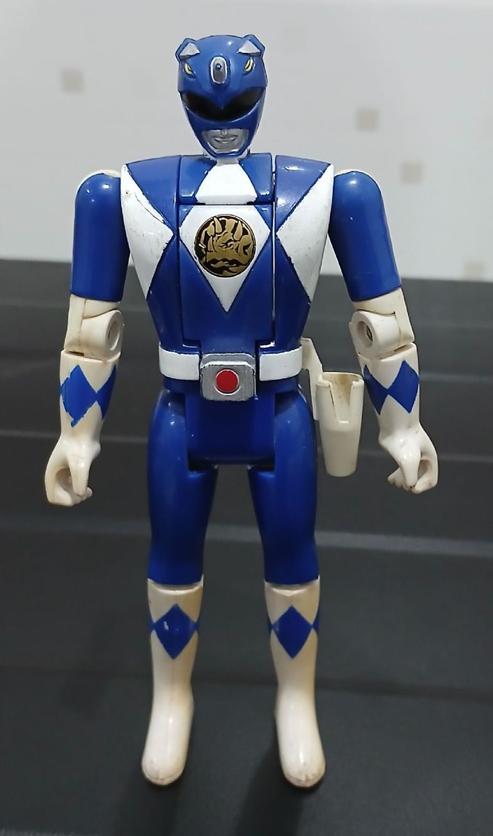 Boneco Power Ranger Azul Bandai 1993 | Brinquedo Bandai Usado 102976843 ...