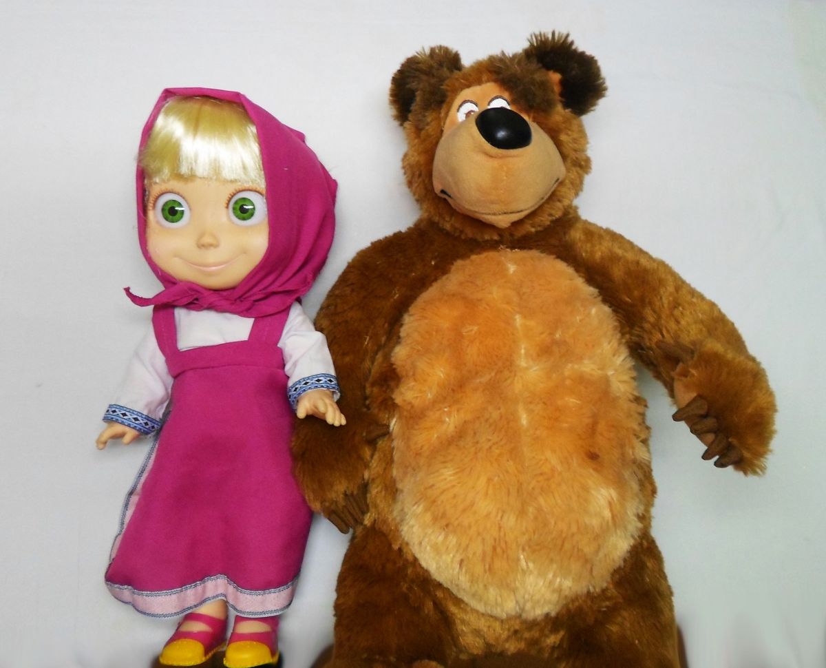 Boneco Urso e Masha Original Estrela - Raridade | Pelúcia Estrela Usado ...