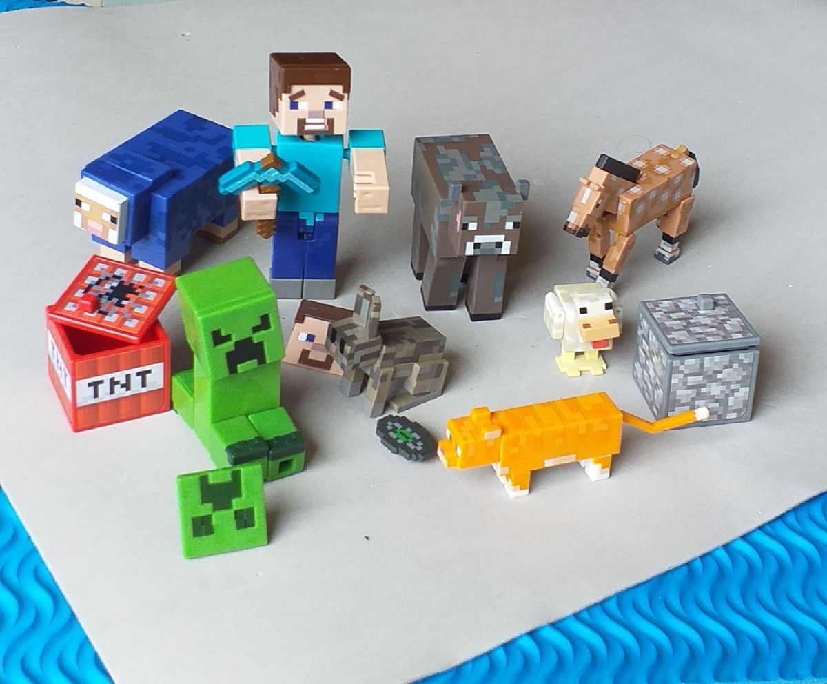 Bonecos Figuras Minecraft Mattel Importados | Brinquedo Mattel Novo ...