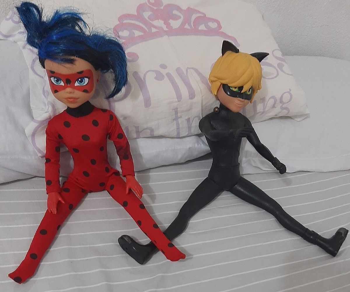 Bonecos Ladybug e Cat Noir | Brinquedo para Bebês Baby Brink Usado ...