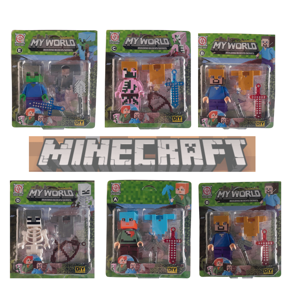 Bonecos My World Minecraft | Brinquedo Generica Nunca Usado 86346893 | enjoei