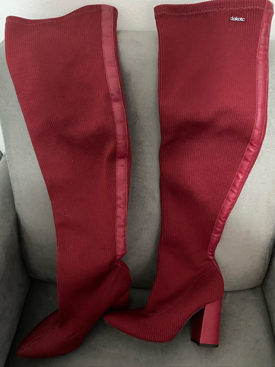 Bota Babado Total Marsala | Bota Feminina Dakota Nunca Usado 43643970 ...