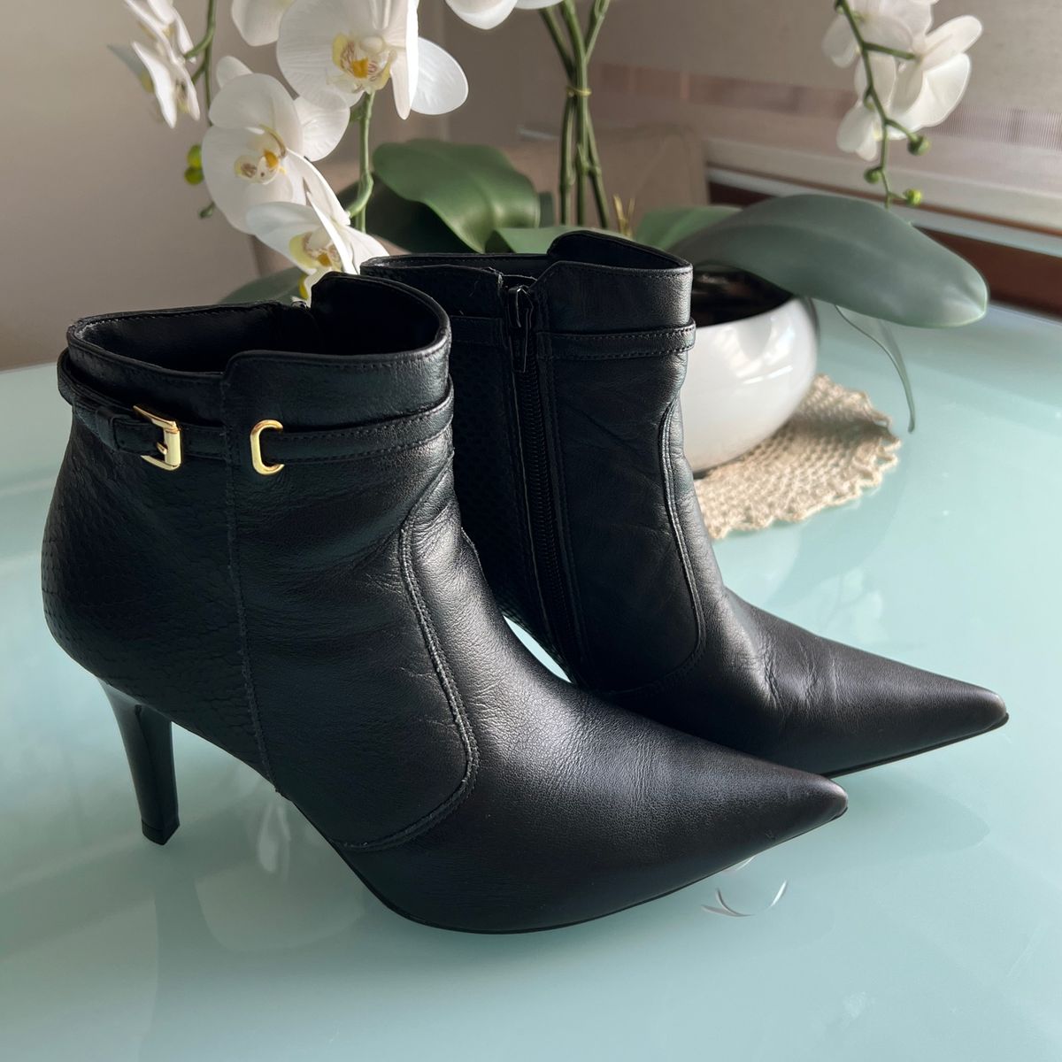 Bota Bico Fino Preta Zeket | Bota Feminina Zeket Usado 78104199 | enjoei