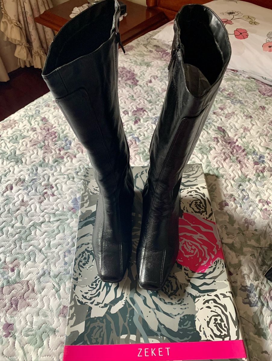 Bota Cano Longo em Couro | Bota Feminina Zeket Nunca Usado 53689921 ...