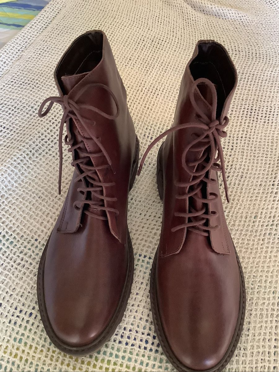 Bota Coturno de Couro Marrom Mr. Cat | Bota Feminina Mr Cat Nunca Usado ...