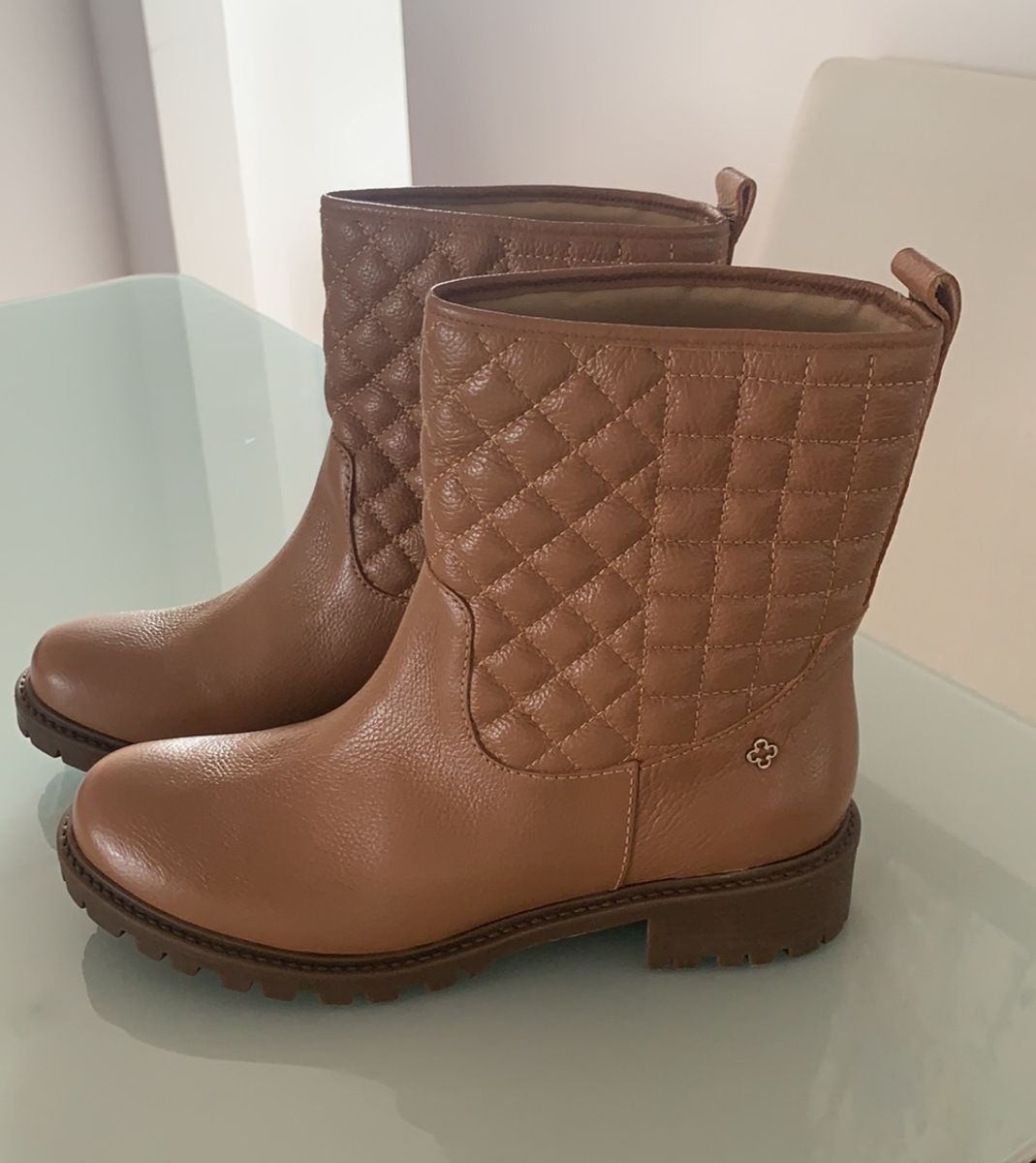 Bota Couro Marrom Claro Capodarte | Bota Feminina Capodarte Nunca Usado 74690980 | enjoei