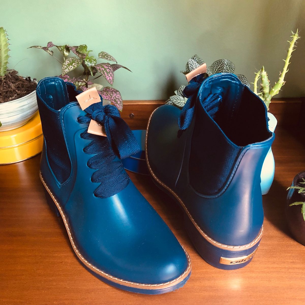 Bota de Borracha Colcci Azul 35 Na Chuva com Estilo | Bota Feminina ...