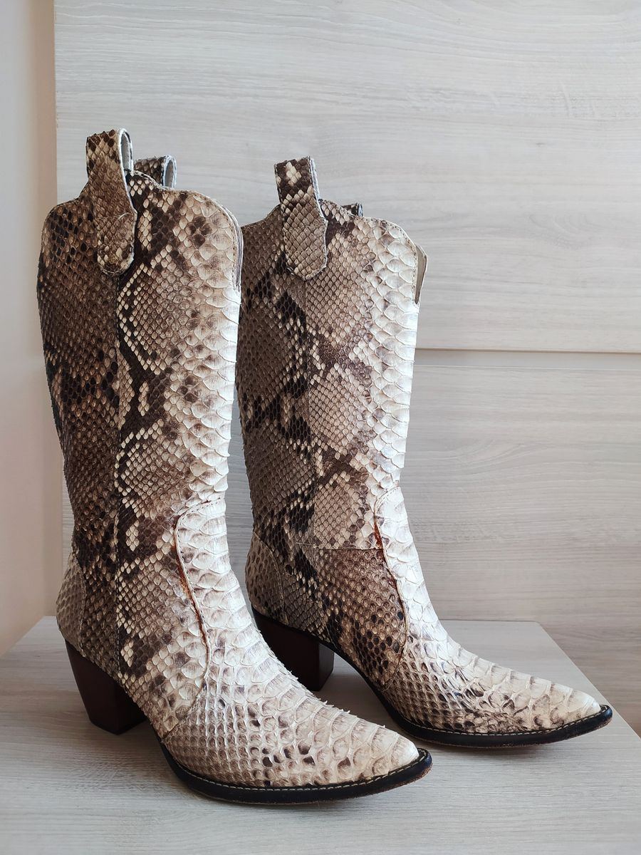 Bota de Cobra Python | Bota Feminina Capodarte Usado 57537383 | enjoei