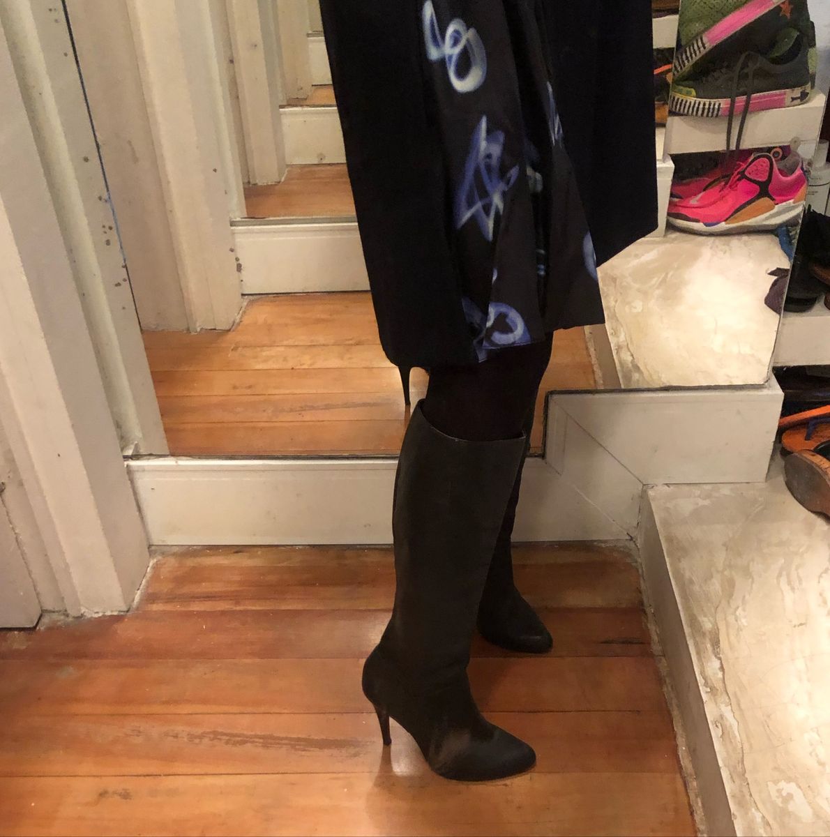 Bota de Couro Salto Fino | Bota Feminina Delella Usado 72198007 | enjoei