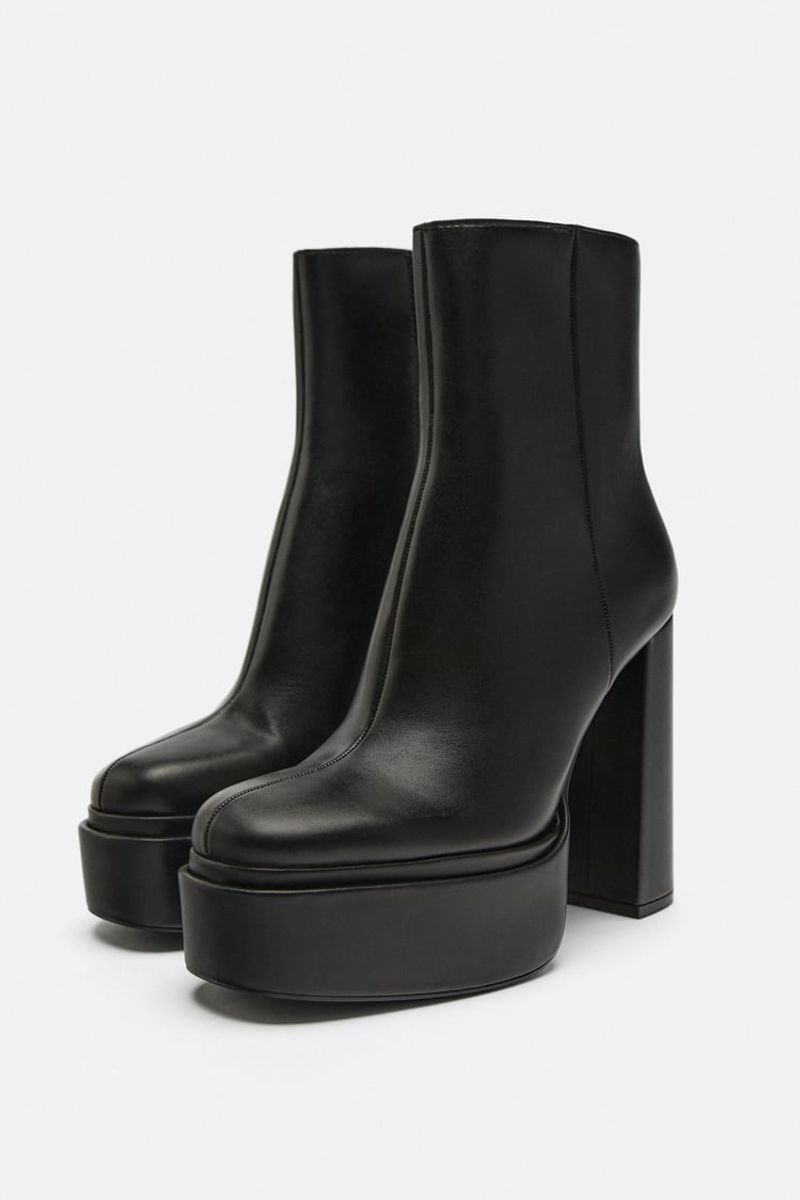 Bota de Salto Alto com Plataforma (zara) 34 Br | Bota Feminina Zara Nunca Usado 103545783 | enjoei