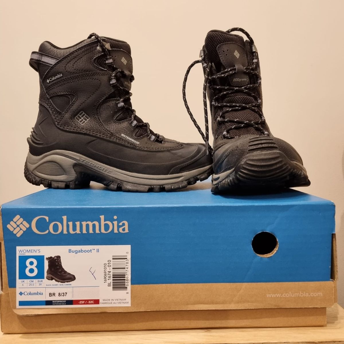 Bota Feminina Columbia Bugaboot Ii Preta | Bota Feminina Columbia Usado ...
