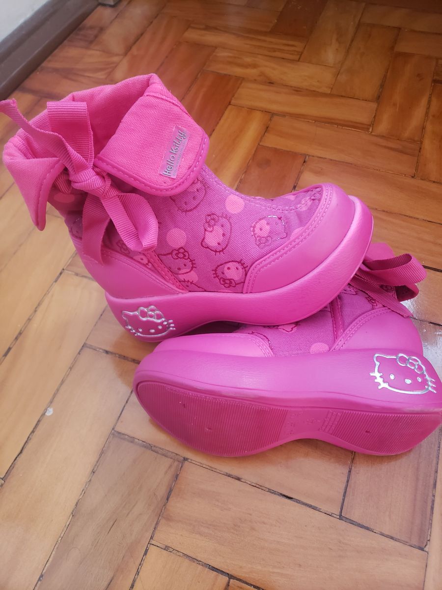 Bota Hello Kitty Pink | Calçado Infantil para Meninas Grendene Usado ...