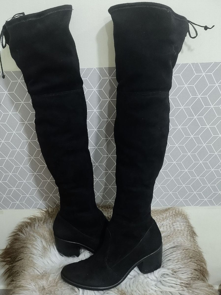 Bota Meia Over The Knee Schutz Preta N 38 | Bota Feminina Schutz Usado ...