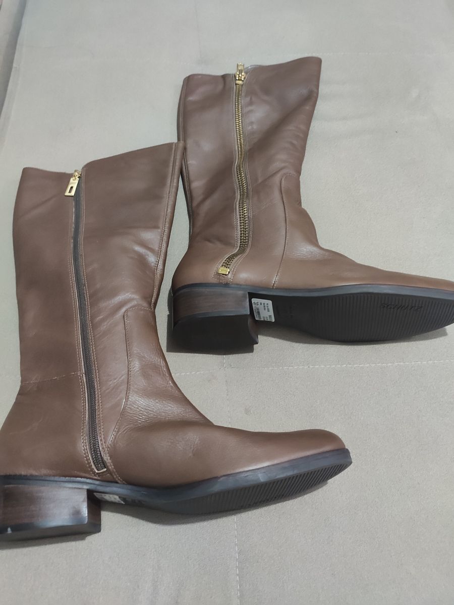 Bota Montaria de Couro Legítimo Cano Alto Tam. 37 | Bota Feminina ...