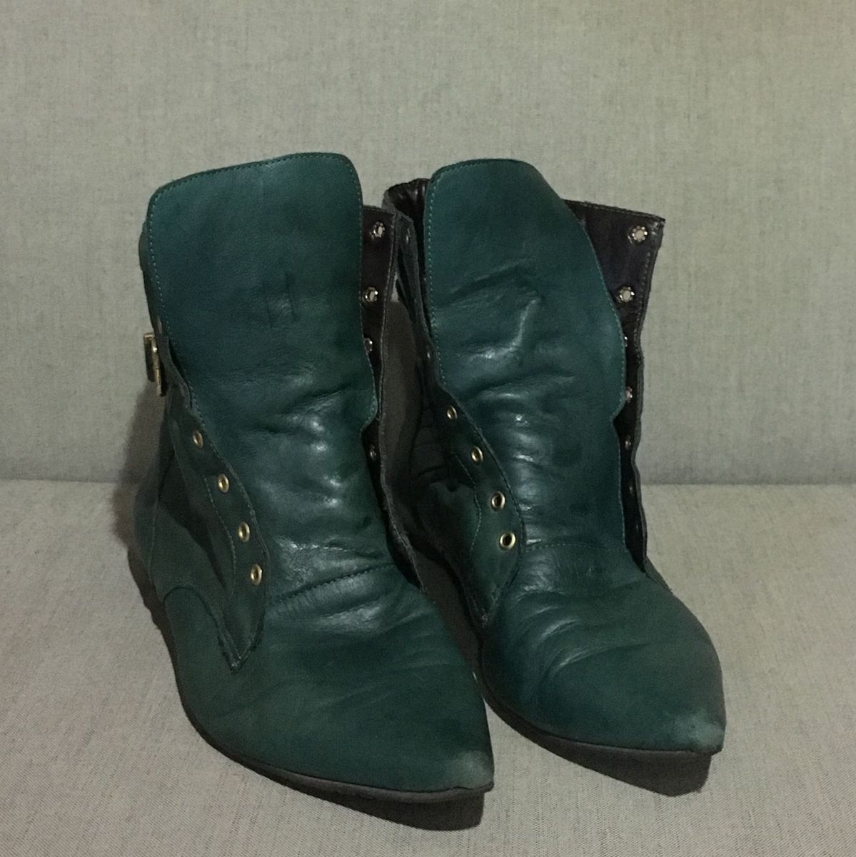 Bota Peter Pan Verde | Bota Feminina Ana Paula Collection Usado ...