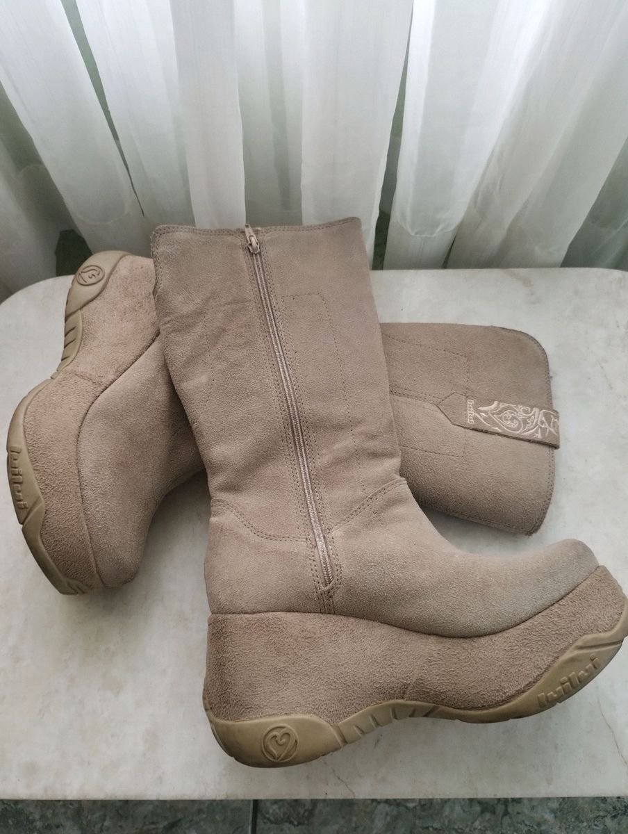 Bota Plataforma da Rui Camurça Bege 36 | Bota Feminina Da Rui Nunca ...